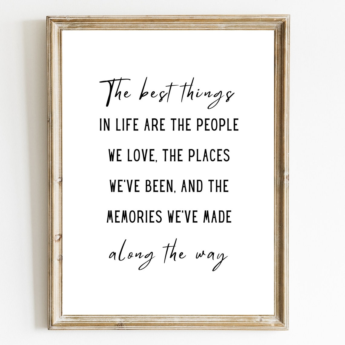The Best Things in Life Print, Inspirational Quote, Printable Wall Art ...