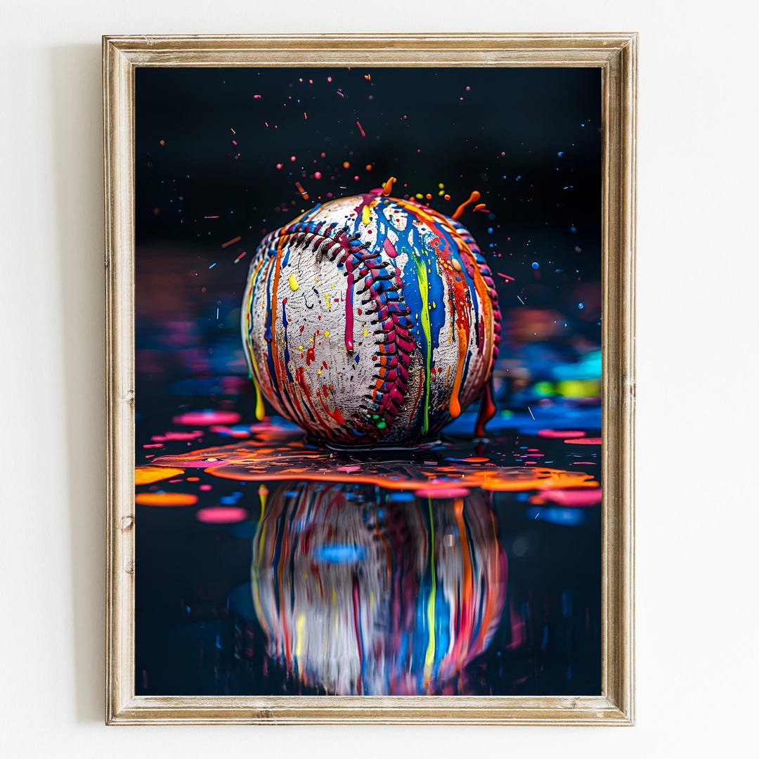 Baseball Wall Art, Baseball Fan Print, Cool Modern Graffiti Art, Major ...