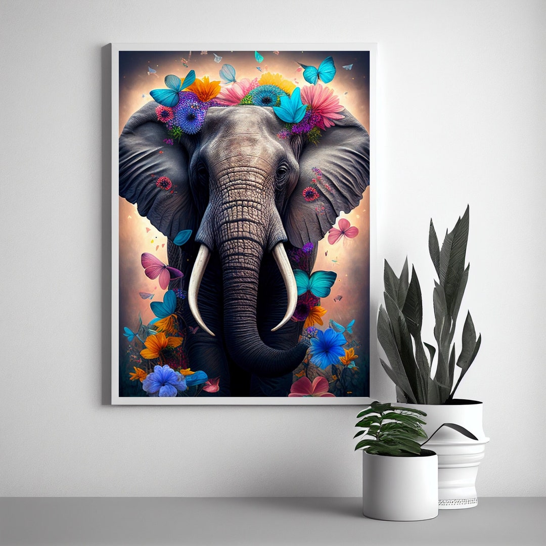 Elephant Wall Art Elephant Wall Décor Print Elephant Nursery Wall Art ...