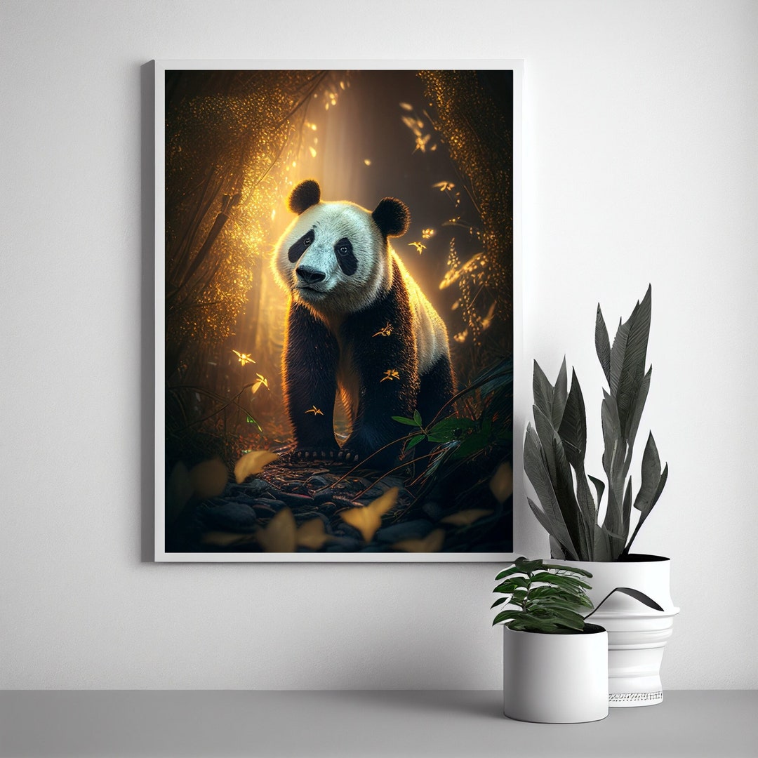 Giant Panda Wall Art Animal Wall Art Print Panda Wall Décor Panda Gift ...