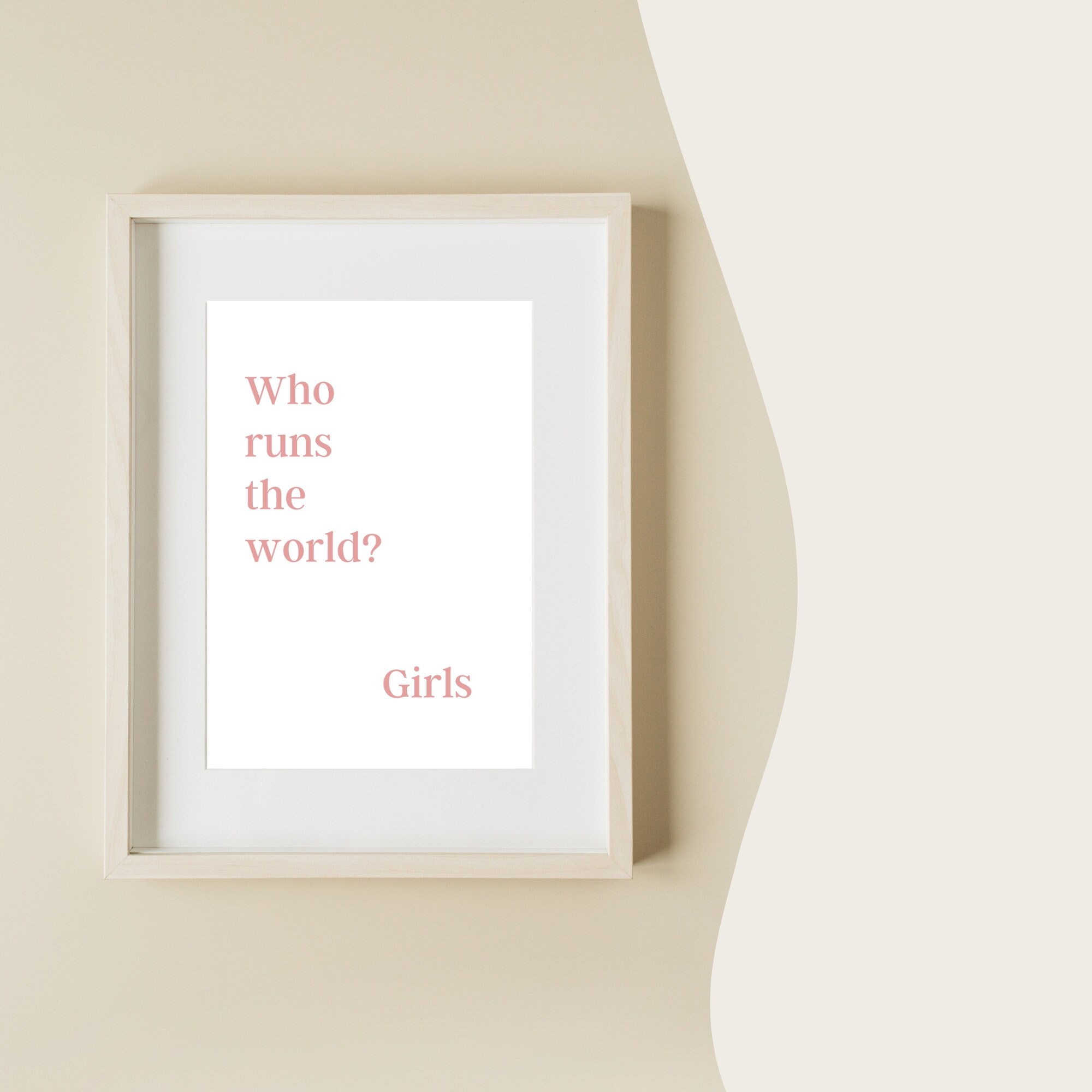 Who Runs the World Girls, Children's Wall Art, Nursery, Bedroom ...