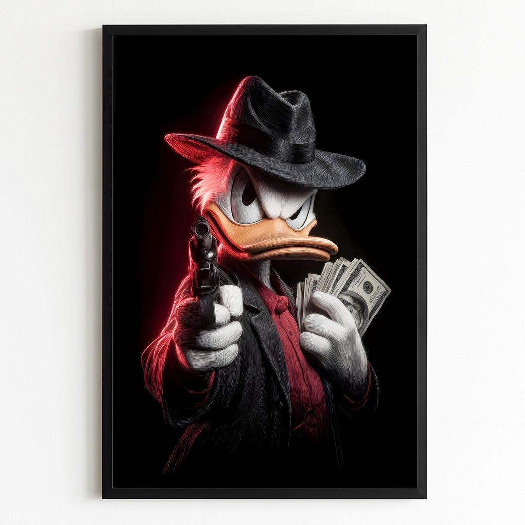 Instant Download – Gangster Duck Wall Art – Mafia Duck Poster Print ...