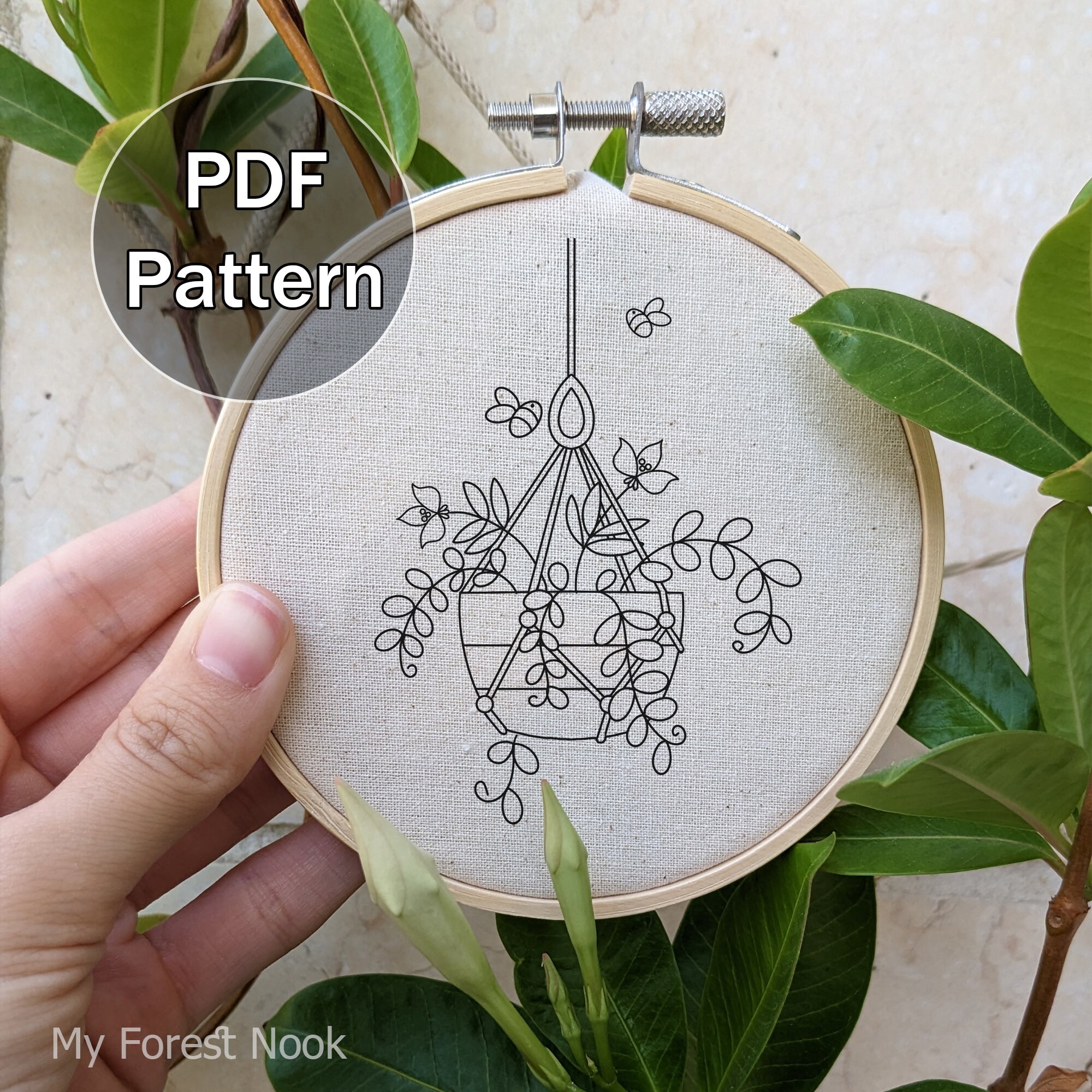 Spring Plant - Embroidery PDF Pattern - Digital Download - Hoop ...