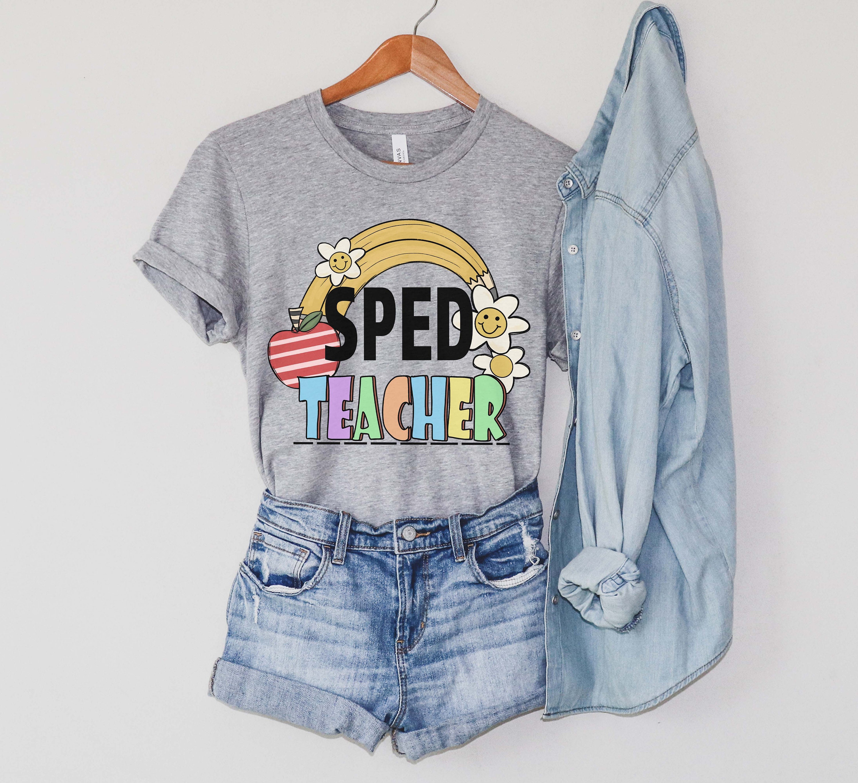 SPED Teacher Shirt, Rainbow Special Education Shirt, Special Ed Gift ...