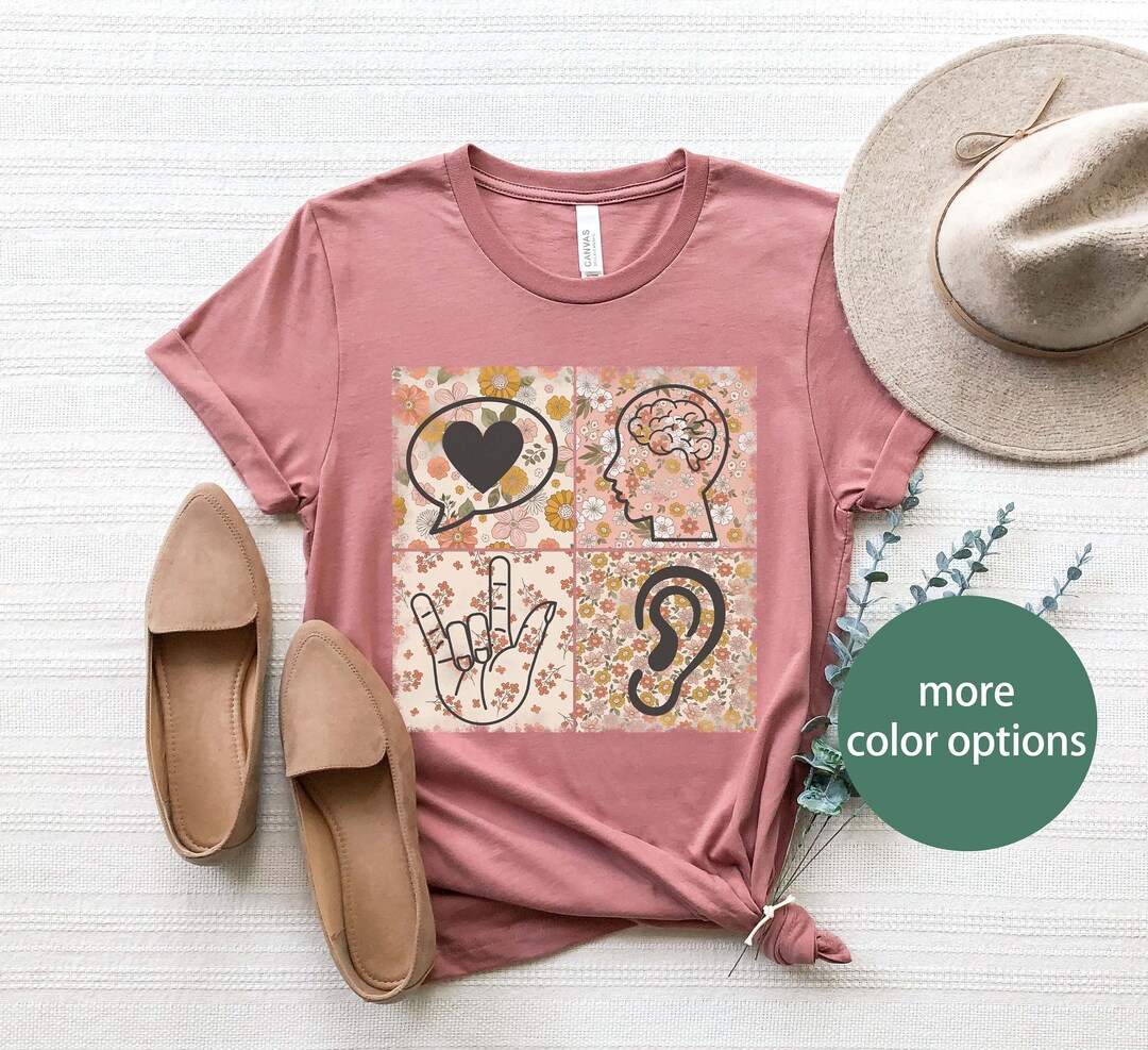 Speech Language Pathologist, Retro Flower SLP Shirt, Speech Therapy ...