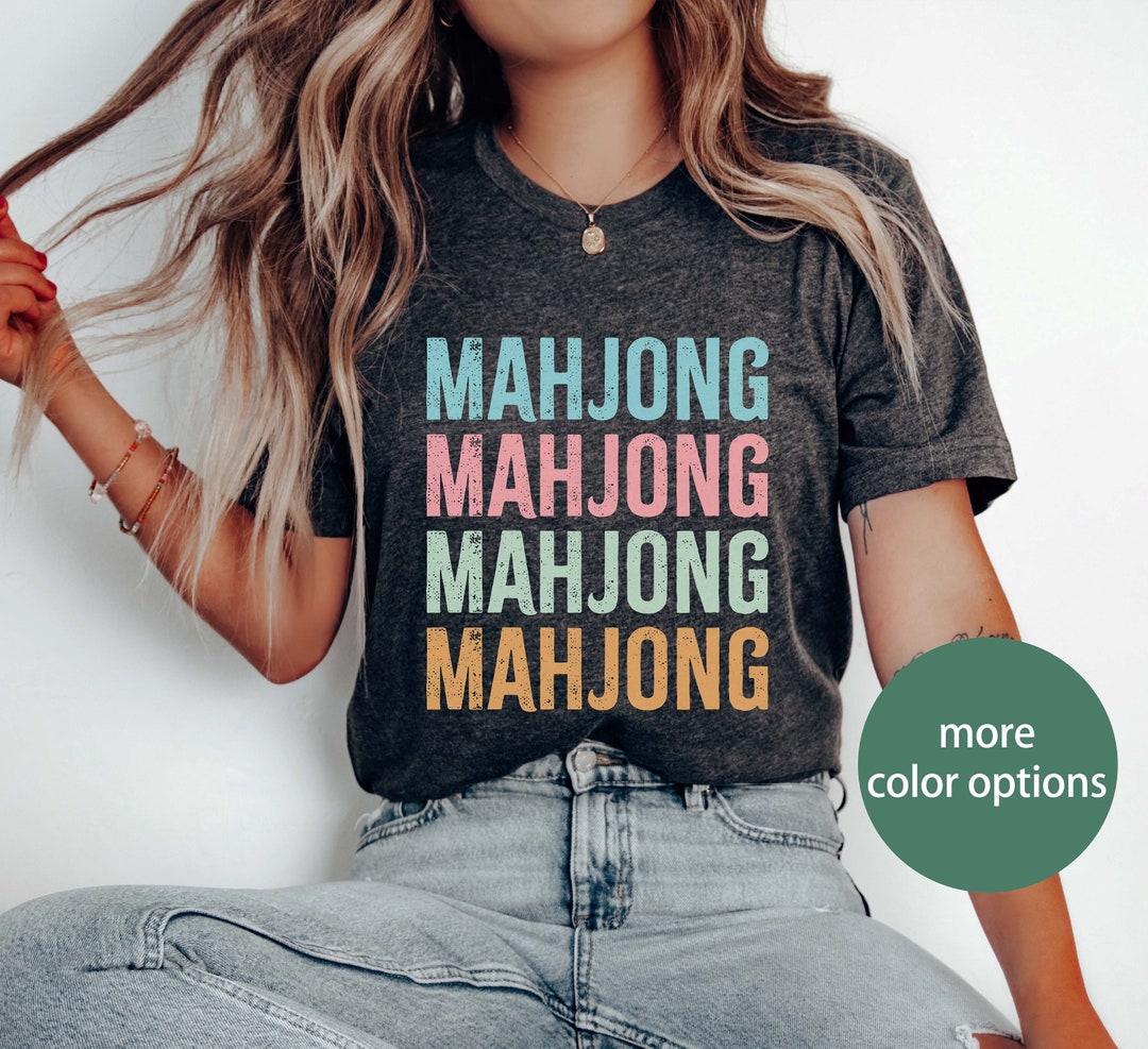 Retro Mahjong Shirt,mahjong Mom Gift, Cute Mahjong Lover Gifts Mahjong ...