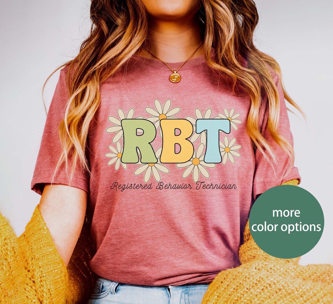 Rbt Shirt, Retro Daisy Registered Behavior Technician Shirt, RBT T ...