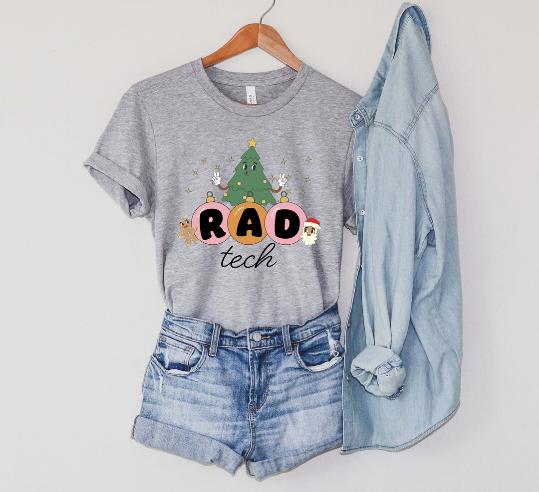 Christmas Radiology Tech Shirt, RAD Tech Xmas T-shirt, Santa Claus RAD ...