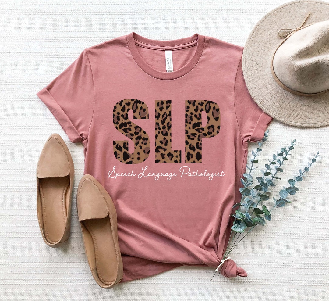 Speech Language Pathologist SLP Shirt Leopard Speech Therapy - Etsy