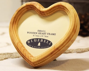 Mahogany Small Heart Shaped Handmade Wooden Photo Frame | Etsy