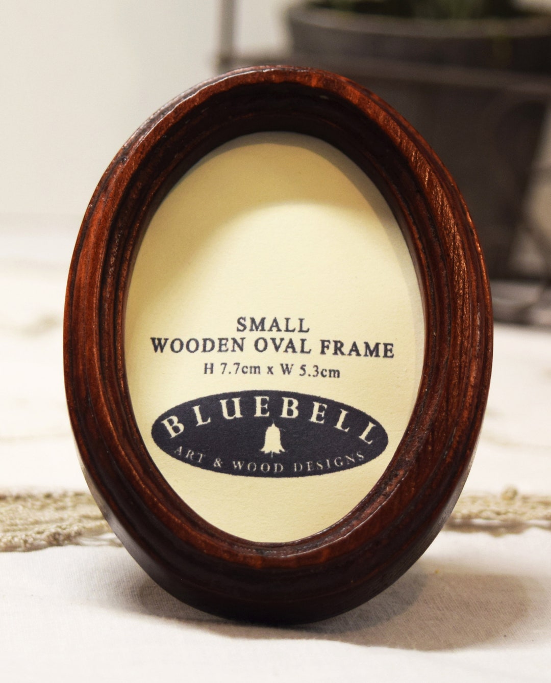 Mahogany Oval Shaped Handmade Wooden Photo Frame Antique Vintage Style ...