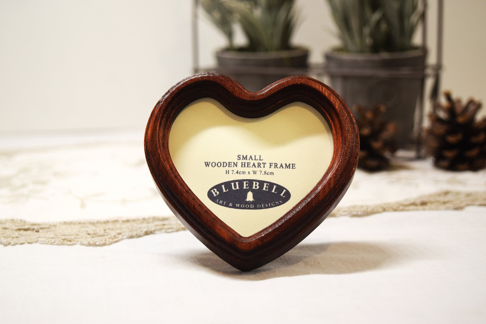 Mahogany Small Heart Shaped Handmade Wooden Photo Frame | Etsy