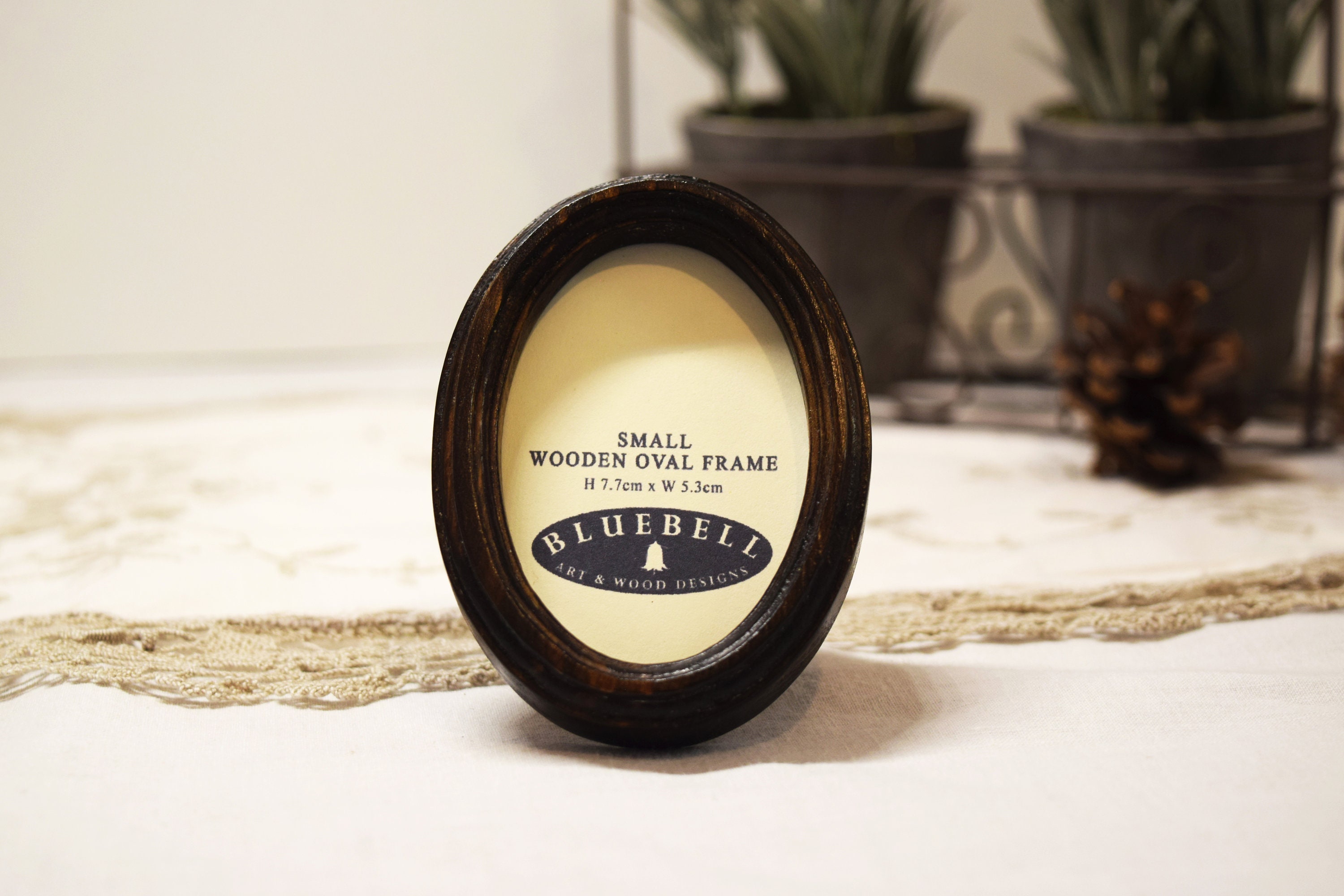 Dark Oak Small Oval Shaped Handmade Wooden Photo Frame Antique - Etsy