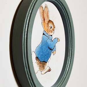 Beatrix Potter Oval Wooden Framed Art Print Nursery Picture Wall ...