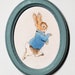 Beatrix Potter Oval Wooden Framed Art Print Nursery Picture Wall ...