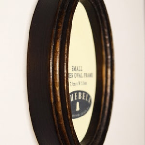 Dark Oak Small Oval Shaped Handmade Wooden Photo Frame Antique Vintage ...