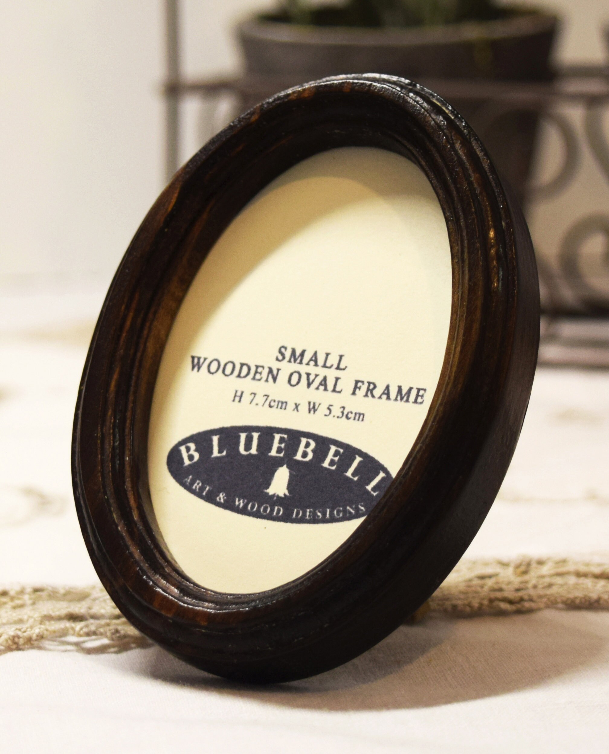 Dark Oak Small Oval Shaped Handmade Wooden Photo Frame Antique - Etsy