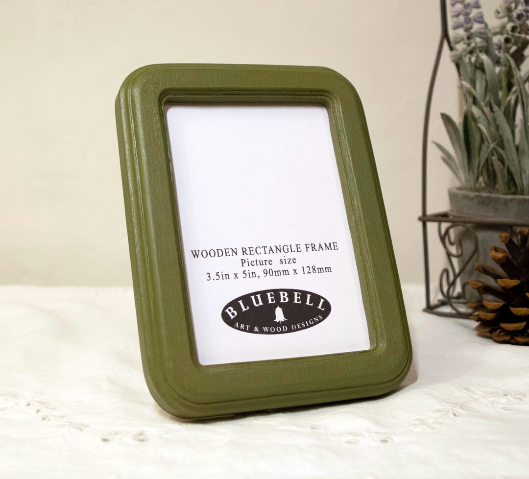 Olive Green Wooden Rectangle Handmade Photo Cross Stitch Embroidery ...