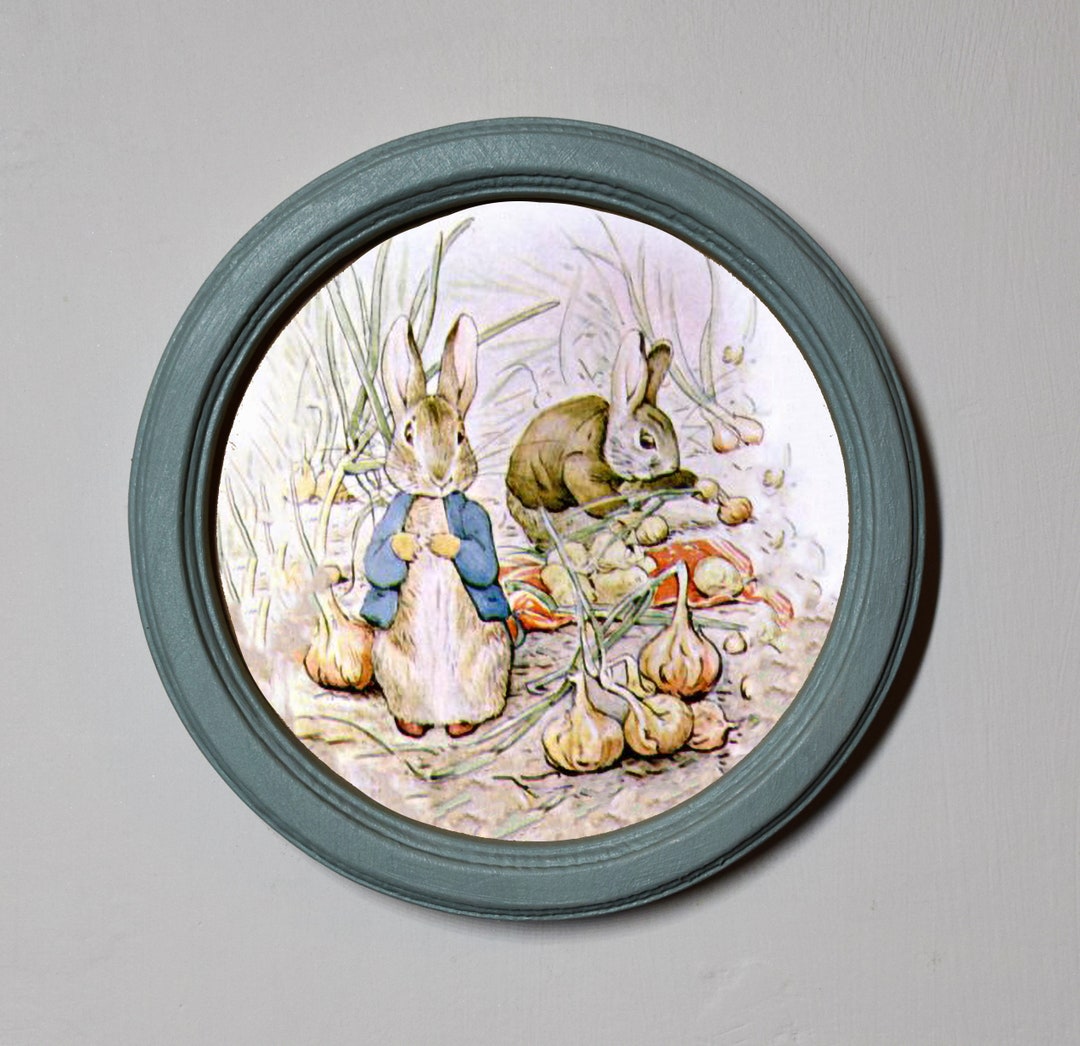 Peter Rabbit Art Print: Handmade Wooden Framed Nursery Decor - Etsy