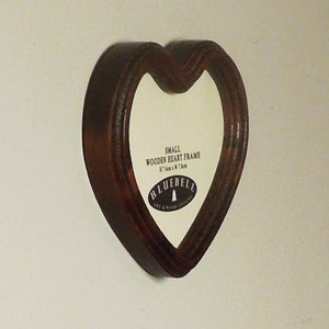 Mahogany Small Heart Shaped Handmade Wooden Photo Frame - Etsy