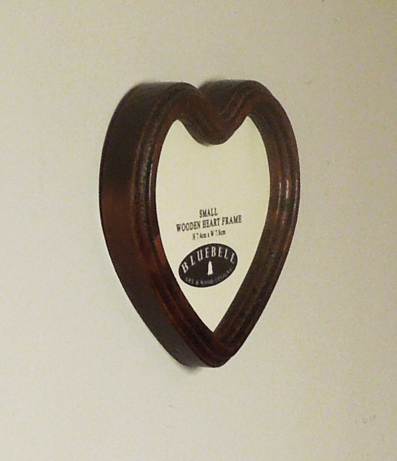 Mahogany Small Heart Shaped Handmade Wooden Photo Frame - Etsy