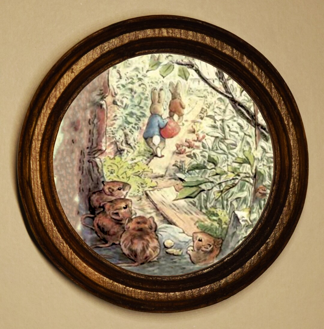 Beatrix Potter Art Print Illustration, Handmade Wooden Wall Hanging ...