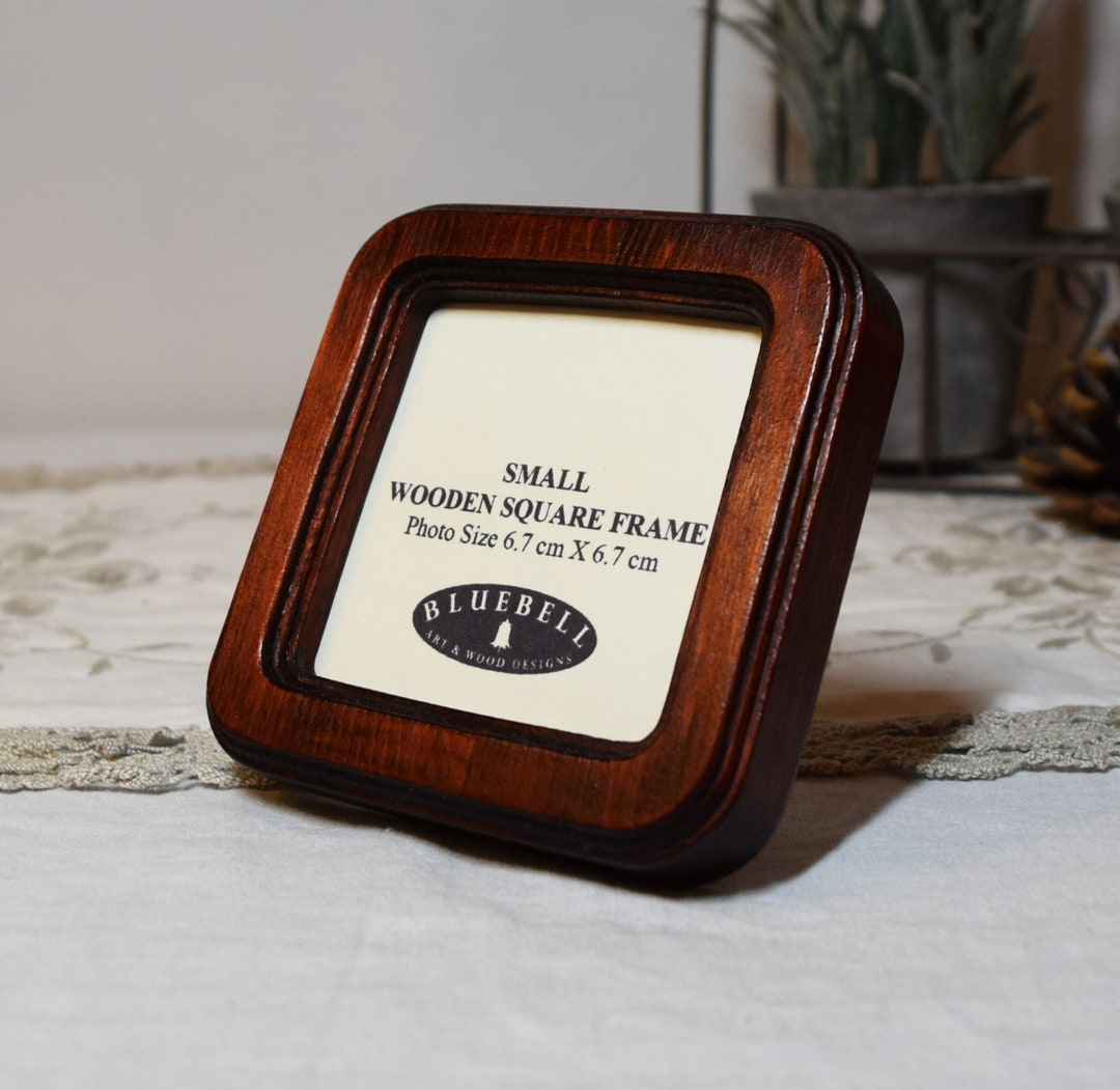 Mahogany Square Wooden Photo Frame, Handmade, Antique Vintage Style ...
