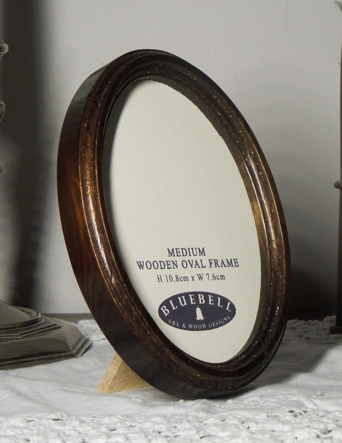 Dark Oak 4 x 3 in Oval Shaped Handmade Wooden Photo Frame | Etsy