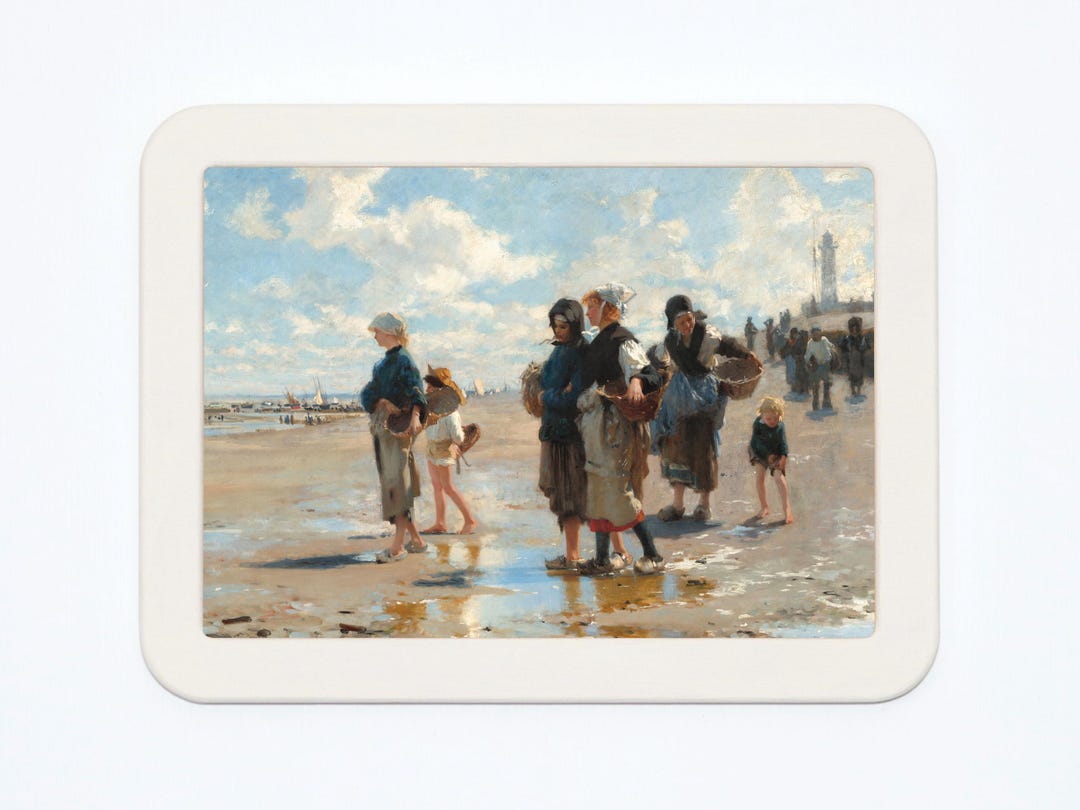 Cancale John Singer Sargent Beach Sea Seaside Family Sky Clouds Classic ...
