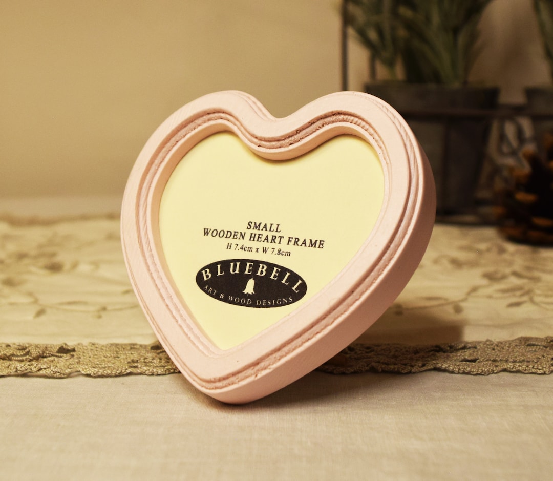 Baby Pink Love Heart, Handmade Wooden Photo Frame, Baby Girl Gift ...