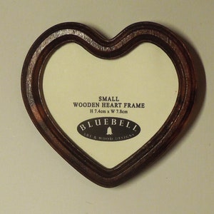Mahogany Small Heart Shaped Handmade Wooden Photo Frame - Etsy