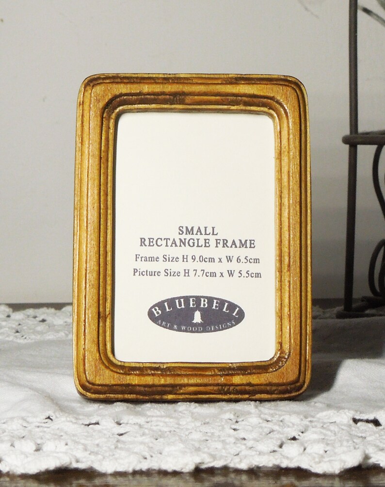 Light Oak Small Handmade Wooden Photo Frame Rectangle Rustic Antique ...