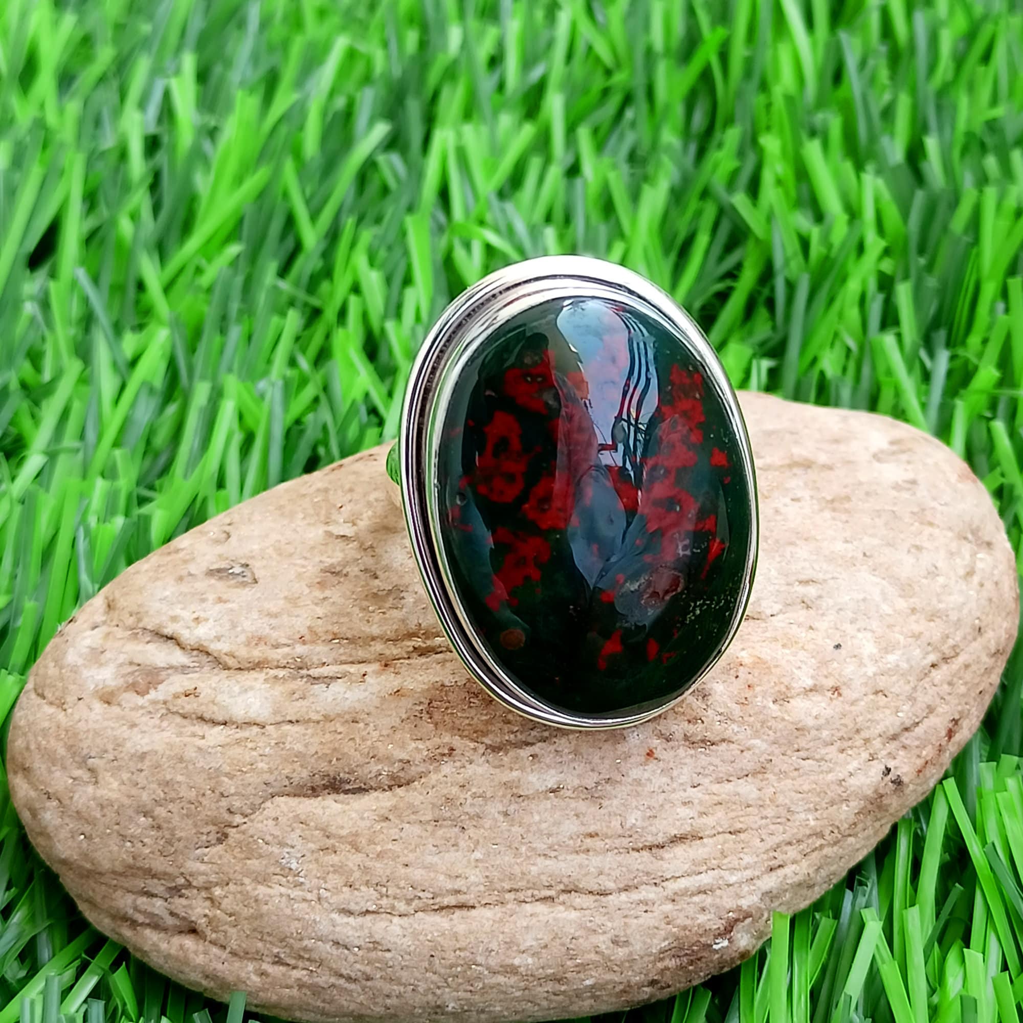 Bloodstone Ring Band