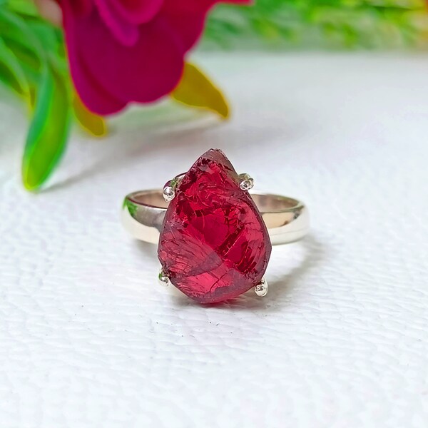 Rhodolite Ring - Etsy