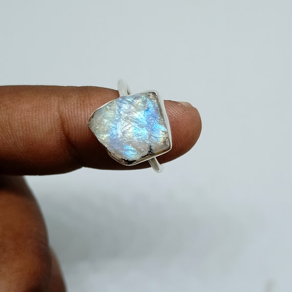 Rough Moonstone Ring