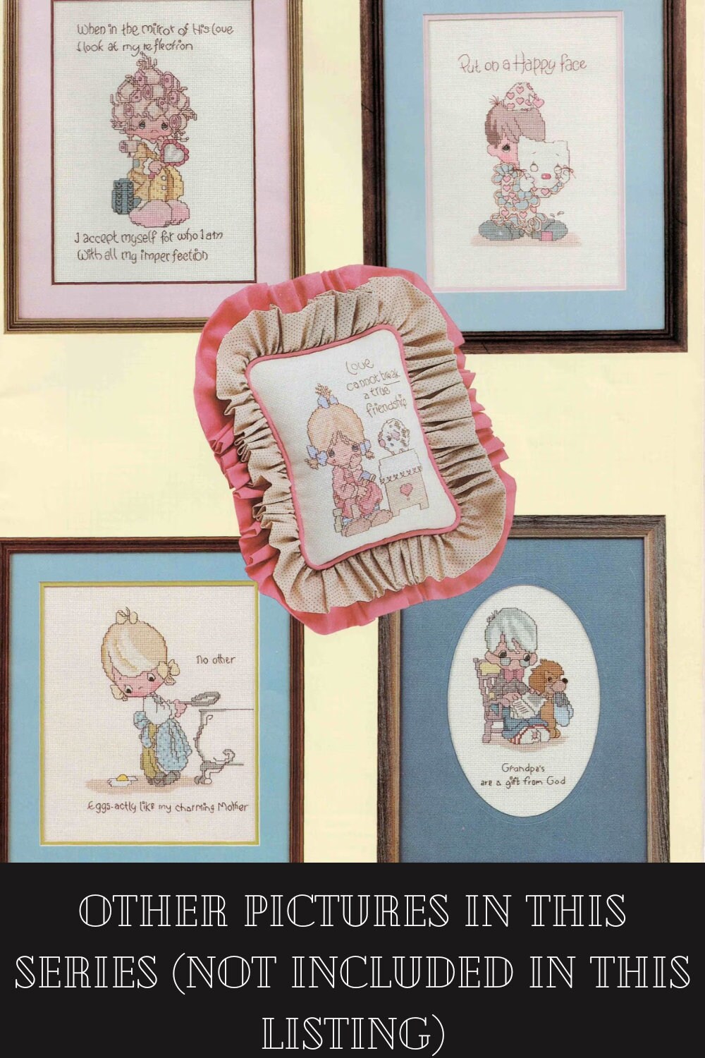 Precious Moments Cross Stitch Pattern: Self-esteem Acceptance Quote ...