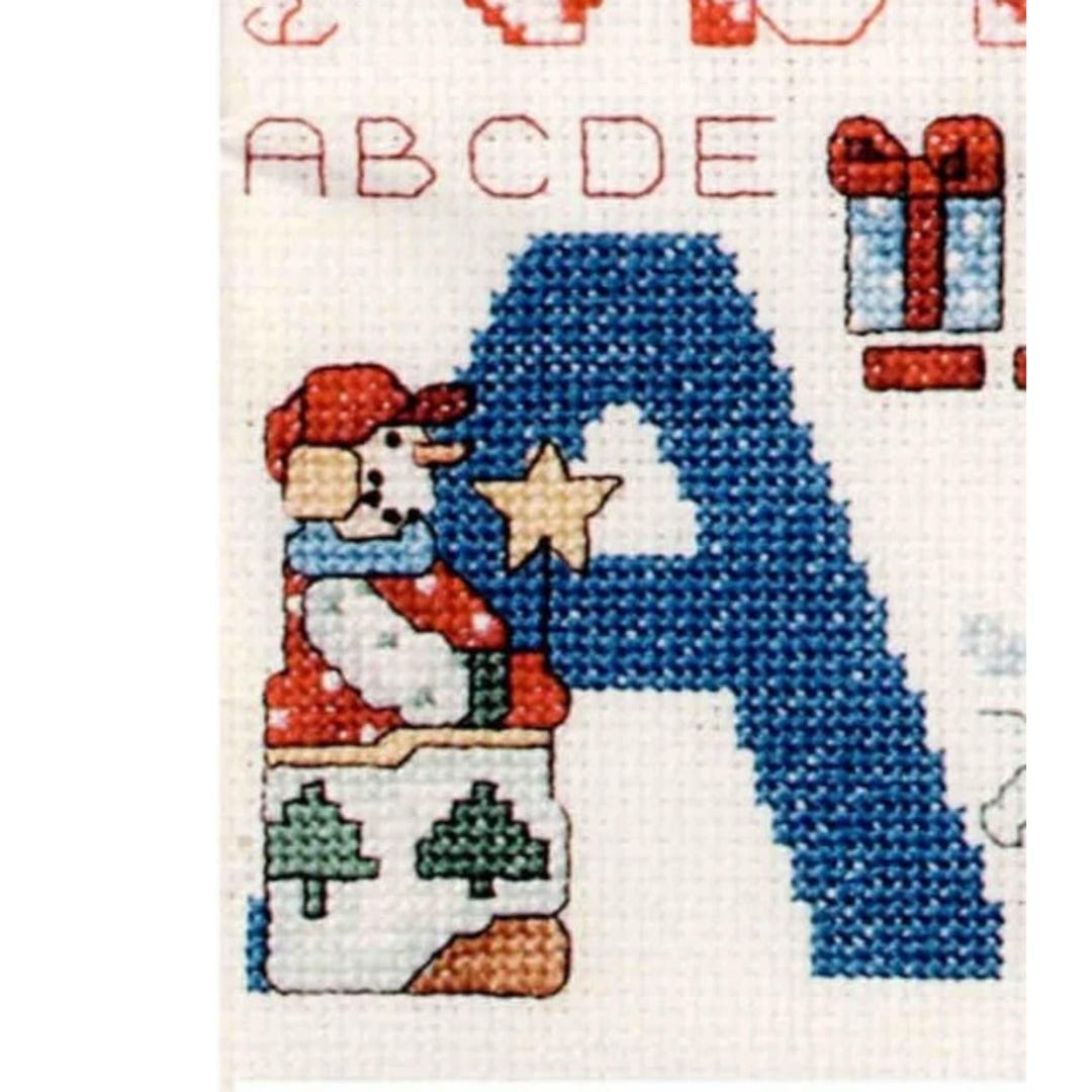Snowman Alphabet Cross Stitch Pattern: Christmas Holiday Letters ...
