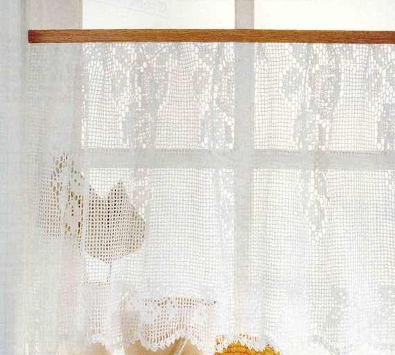 Crochet Cafe Curtains Panels