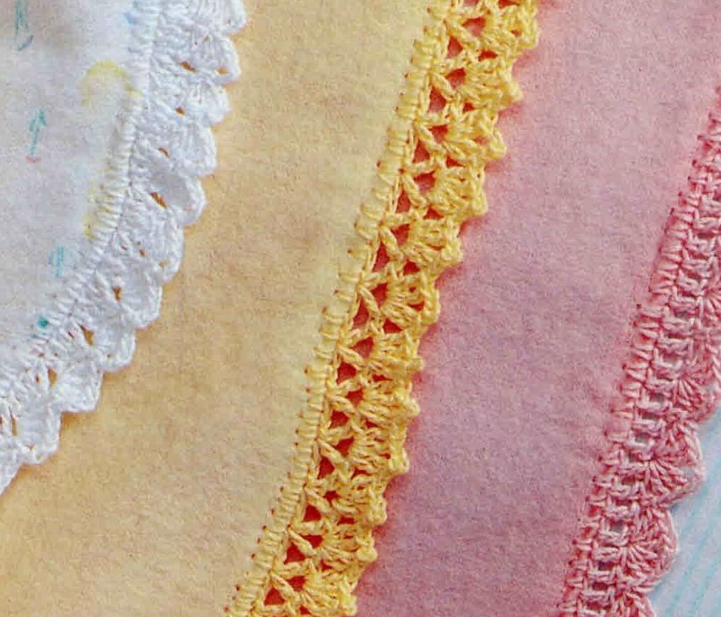 Baby Blanket Crochet Edging PDF Pattern, 3 Designs to Add Filet Lace ...