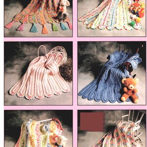Baby Blankets PDF Crochet Booklet, 6 Patterns for Unique Unisex Mile-a ...