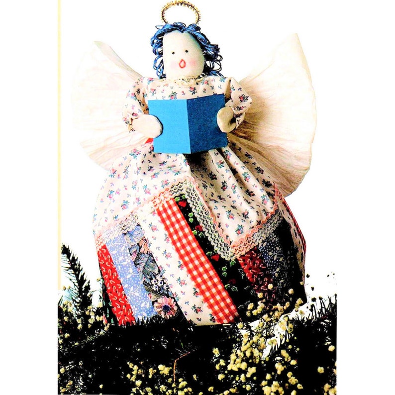 Christmas Tree Topper PDF Pattern, Angel Tree Decor, Upcycle Common ...