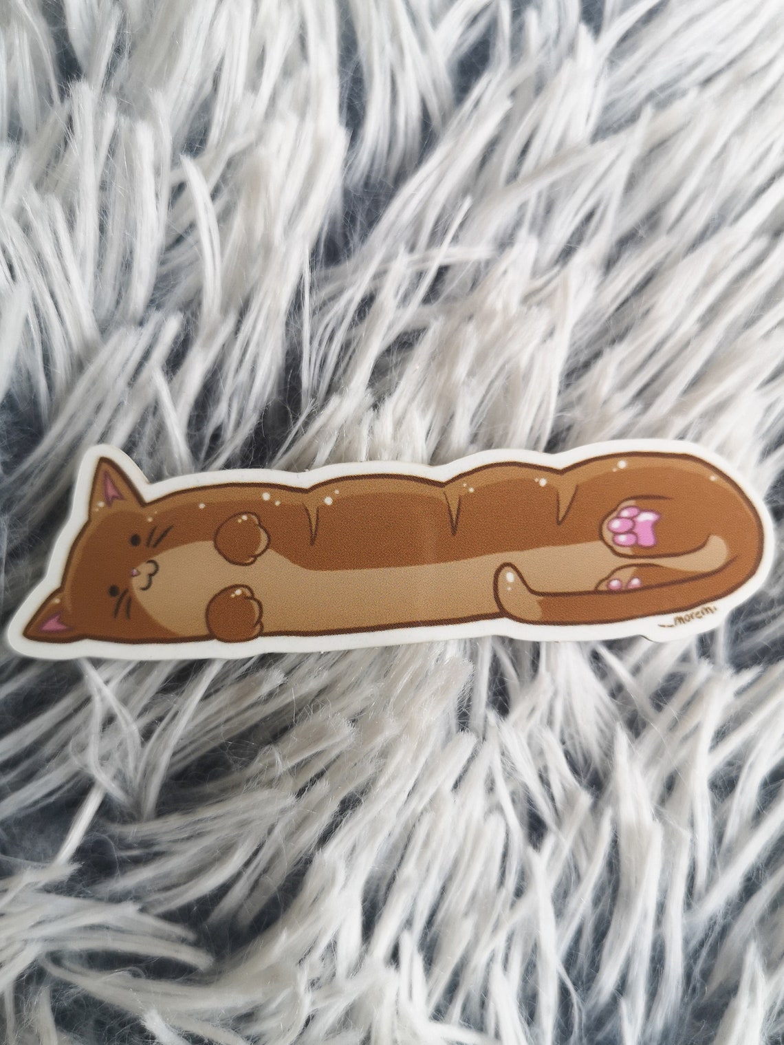 Baguette Cat Vinyl Sticker | Etsy