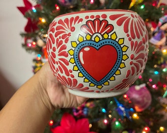 Talavera Coffee Cup and Saucer Set, Mexican Coffee Mug, Talavera Cup ...