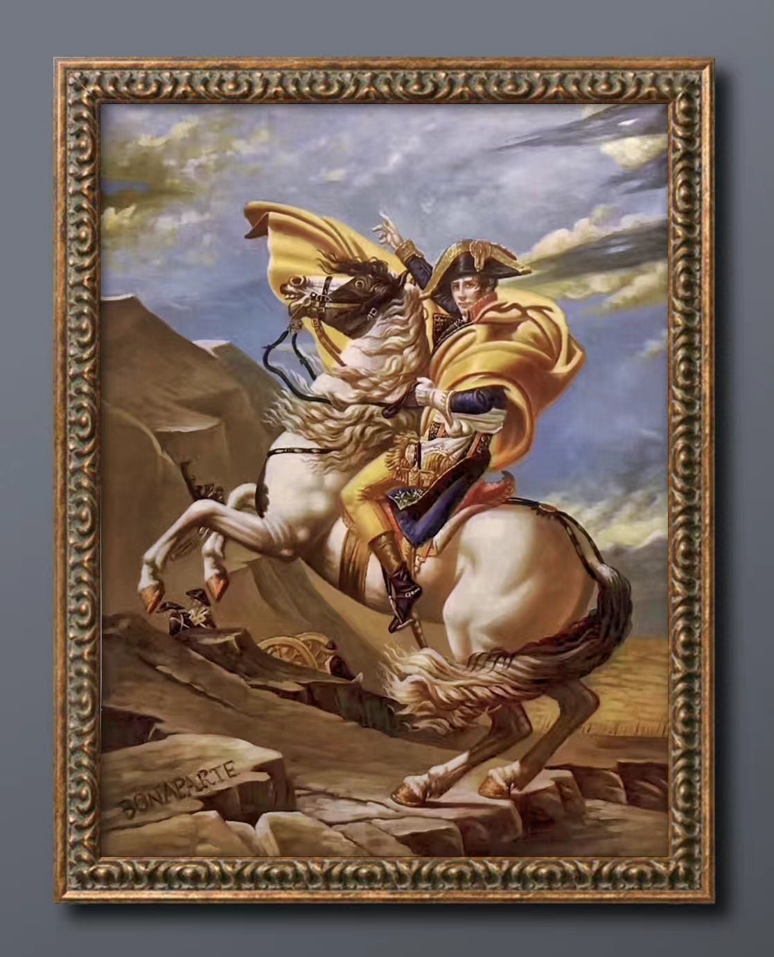 Napoleon Crossing The Alps Painting