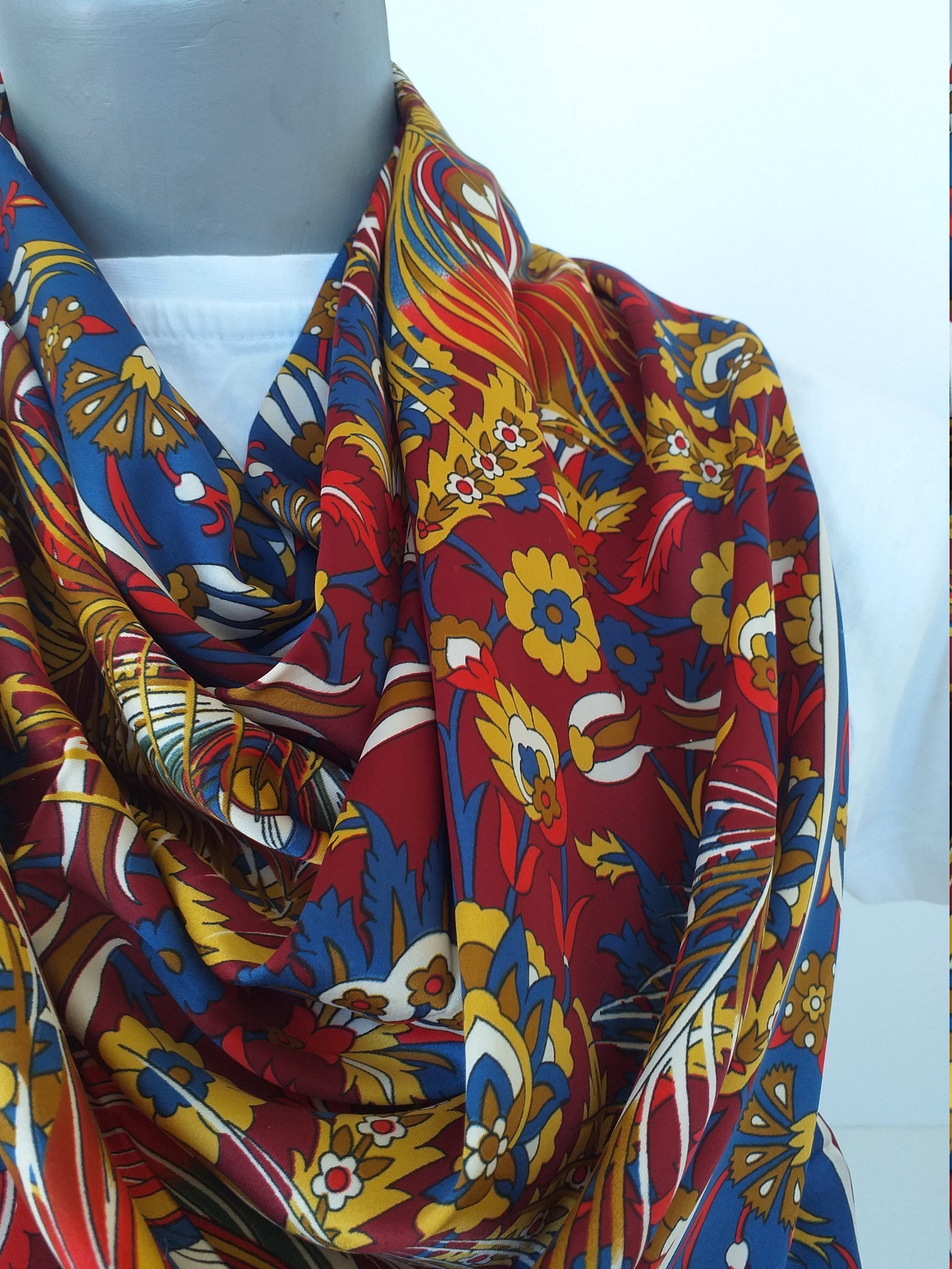 Burgundy Turkish Shawl Turkish Head Scarf Pashmina Scarfs | Etsy