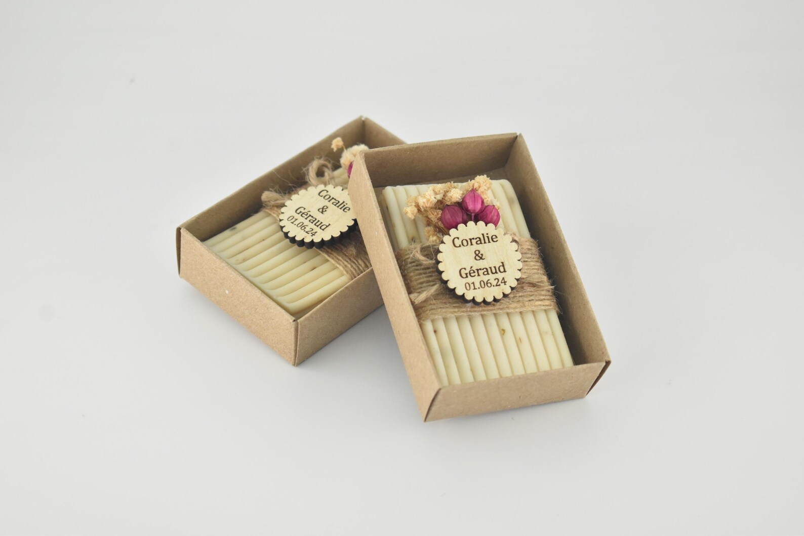 50 Pieces Wedding Favors Mini Soaps for Guests, Personalized Gift ...