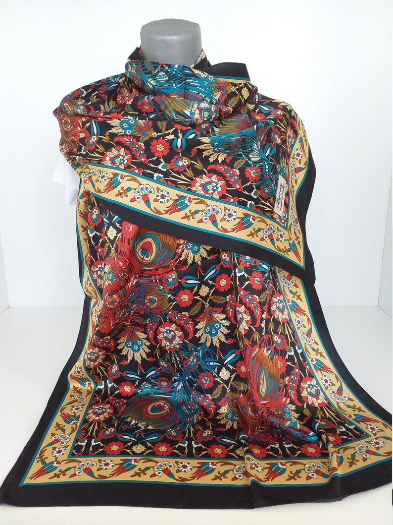 Châle foulard turc foulard Pashmina châle soyeux foulard - Etsy France