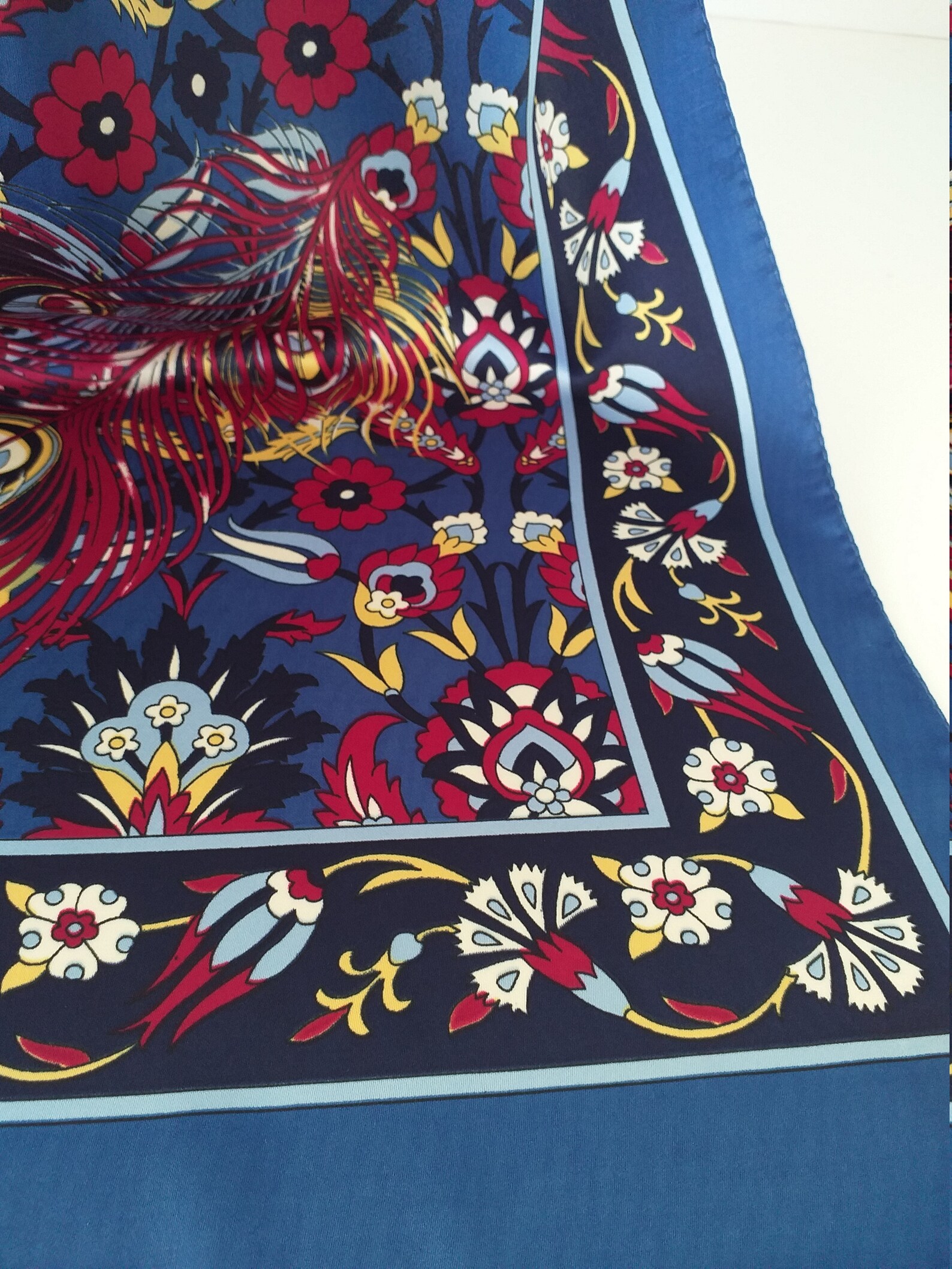 Blue Turkish Shawl Turkish Head Scarf Peacock Pattern Shawl - Etsy