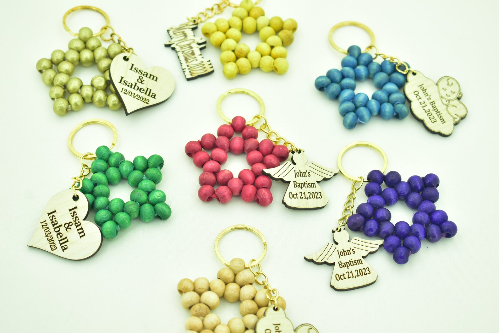 50 Pcs Wedding Favors Key Chain for Guests in Bulk, Baby Shower Gift ...