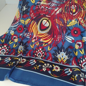 Blue Turkish Shawl, Turkish Head Scarf, Peacock Pattern Shawl, Boho ...